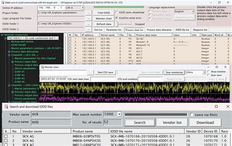 IIoT IO Link Setup Tool For IO Link Master UR Series UR Explorer