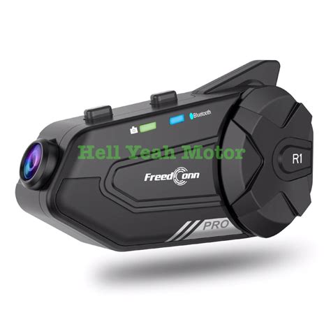 Jual Intercom Freedconn R1 Pro Bluetooth Helm 2 Mic Qhd 2k 1440 Resolution Camera Connect 6