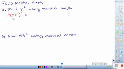9 4a Multiplying Special Cases Ex 1 3 Youtube