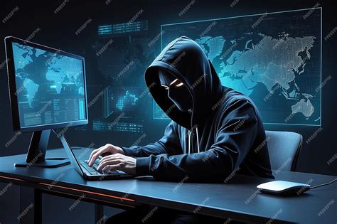 Hacker Breaking Into Security Network System Stealing User Personal
