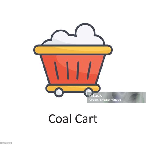 석탄 카트 벡터 채워진 개요 아이콘 디자인 그림 흰색 배경에 Eps 10 파일 0명에 대한 스톡 벡터 아트 및 기타 이미지 0명 단순함 마케팅 Istock