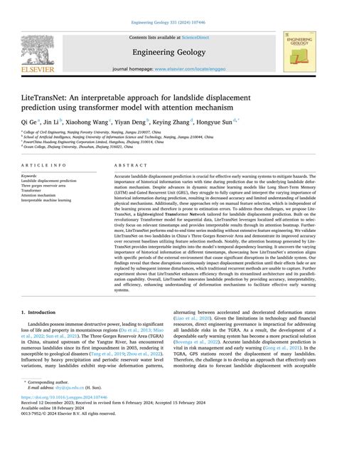 Pdf Litetransnet An Interpretable Approach For Landslide