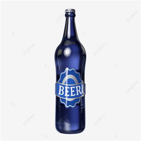 Rendered 3d Png Beer Bottle 3d Rendering 3d Beer Bottle Blue Png