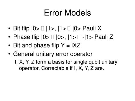 PPT Quantum Error Correction Protecting Quantum Information With Qudits PowerPoint