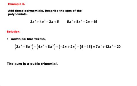 Illustrated Math Dictionary Polynomial Functions Example Set 20