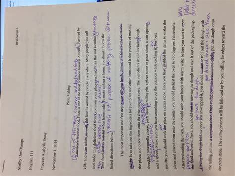 Process Analysis Essay Bad Example English Portfolio