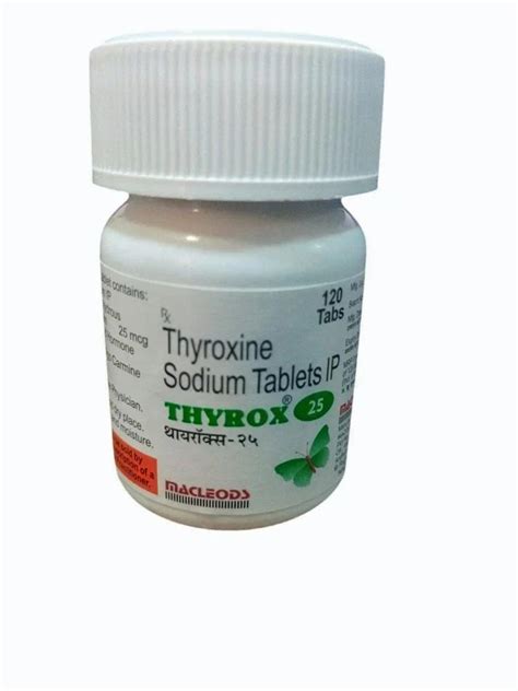 25mg Thyrox Thyroxine Sodium Tablets Strength 25 Mcg At ₹ 194bottle