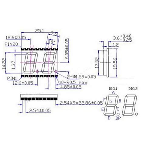 Super Red 056 Inch Smd Display 2 Digits 7 Segment Display Smd From