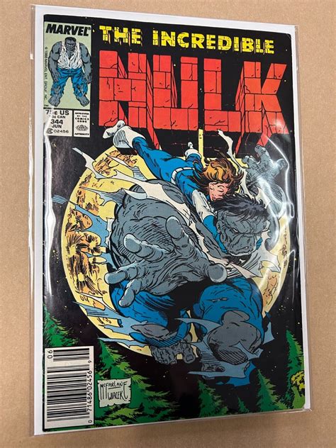 Incredible Hulk 344 Classic Cover Todd Mcfarlane Grey Hulk Newsstand