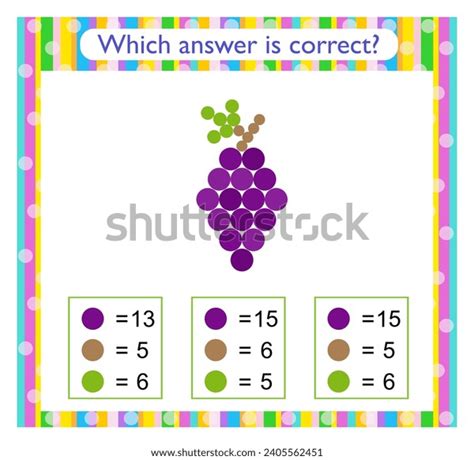 아이들을 위한 수학 게임 유치원 워크시트 스톡 벡터로열티 프리 2405562451 Shutterstock