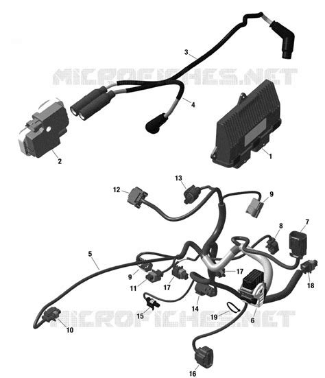 01 Rotax Câblage Moteur Et Module Électronique 349 Pour Can Am