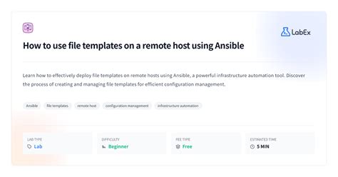 How To Use File Templates On A Remote Host Using Ansible Labex