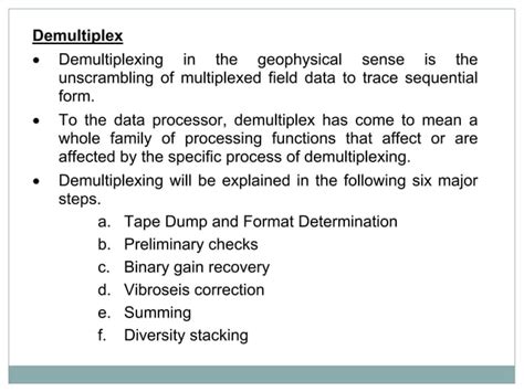 seismic data processing pptx