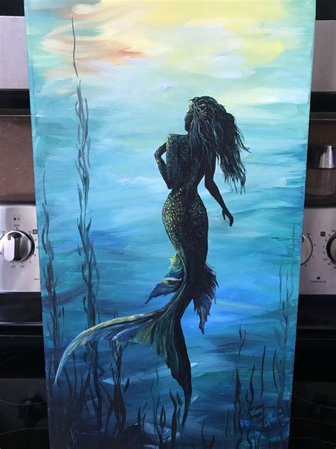 Pintura Abstrata De Sereia