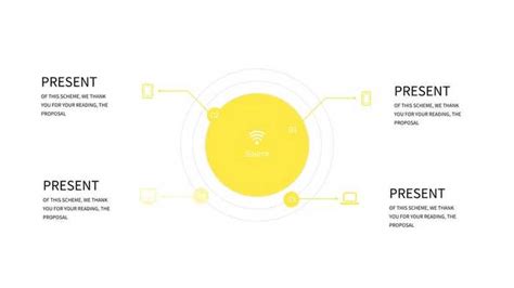 Yellow Circle With Wifi Symbol Powerpoint Template Free Download Pikbest