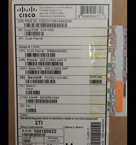 Cisco Ws C3850 24p S Cisco Catalyst 3850 24 Port Poe Lan Base Ethernet Switch Ws C3850 24p S