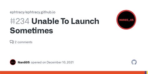 Unable To Launch Sometimes · Issue 234 · Ephtracy · Github