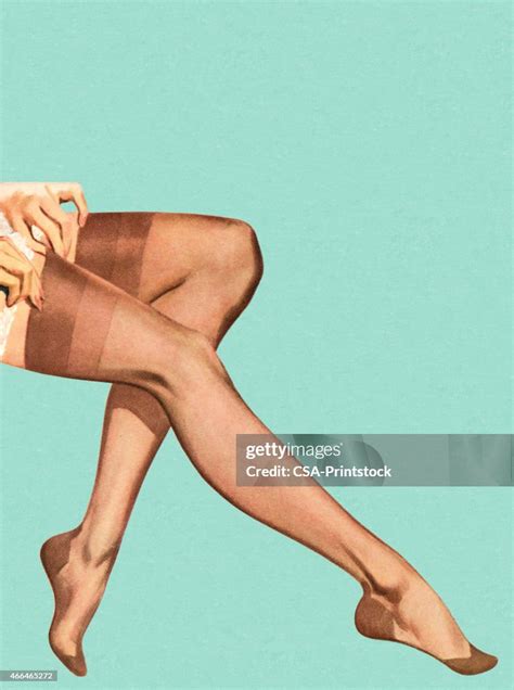 Woman Putting Stockings On High Res Vector Graphic Getty Images