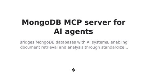 MongoDB MCP Server For AI Agents