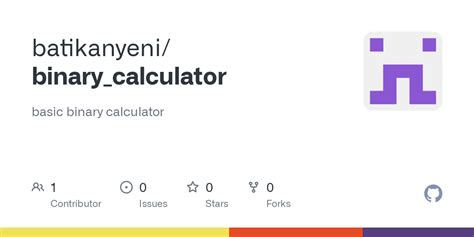 Github Batikanyenibinarycalculator Basic Binary Calculator