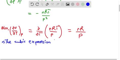 Solved 1 17 The Cubic Expansion Coefficient A Is Defined By Av 0 V At And The Isothermal