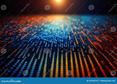 Colorful Technology Binary Matrix Code Abstract Wallpaper Patern Background Stock Illustration