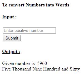 Skillpundit To Convert Given Number Into Words In PHP