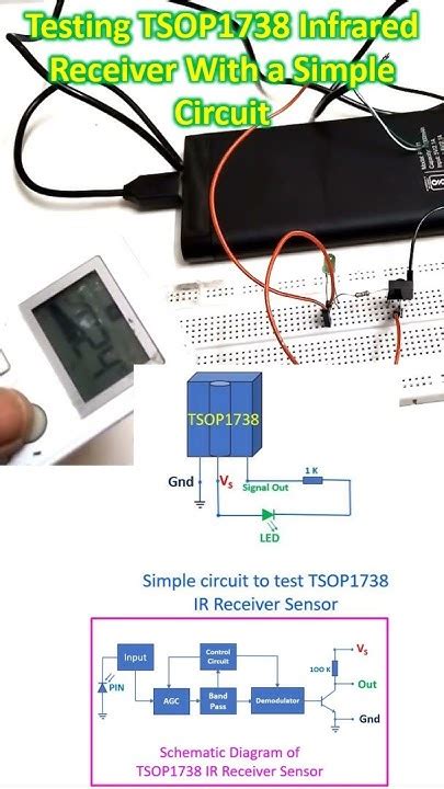 Testing Tsop1738 Infrared Receiver With A Simple Circuit Youtube