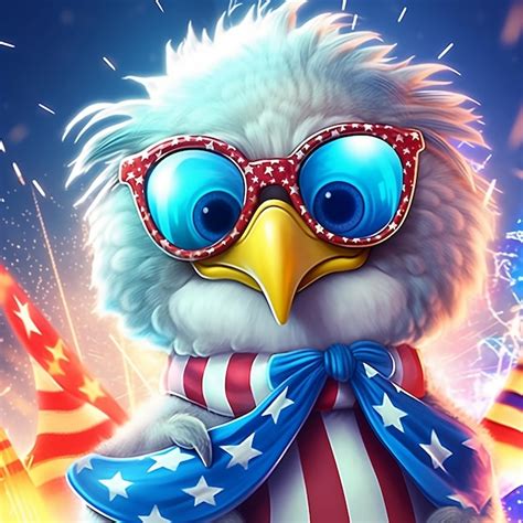 Premium Ai Image Cute American Eagle