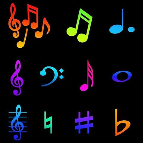 Neon Music Notes Sticker Pack Kelly Louise Redbubble