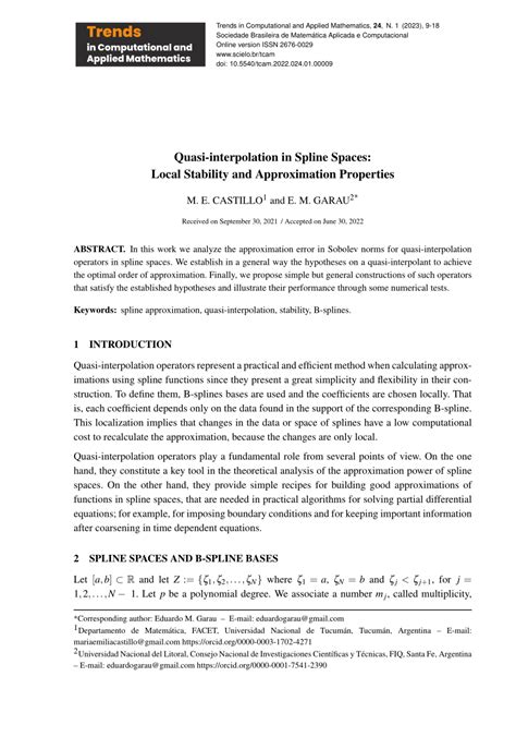 PDF Quasi Interpolation In Spline Spaces Local Stability And Approximation Properties