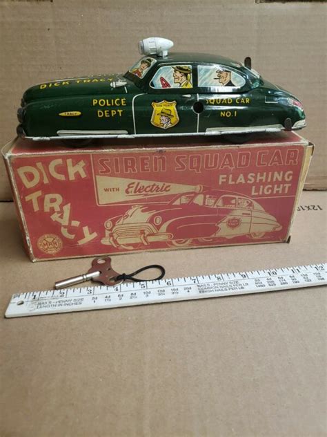 Vintage Tin Toy Dick Tracy Car Wind Up Wbox Antique Price Guide
