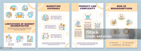 Limitations Of Market Segmentation Brochure Template Stock Illustration Download Image Now