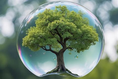 Premium Photo Tree Over A Bubble