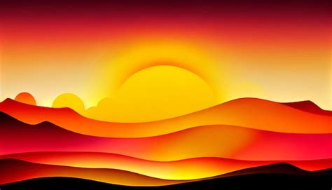 Premium Ai Image Generative Ai Radiant Sunset A Smooth And Abstract Gradient Of Warm Yellows