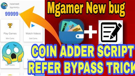 Mgamer Mod App Coin Adder Script Mgamer App Unlimited Refer Youtube