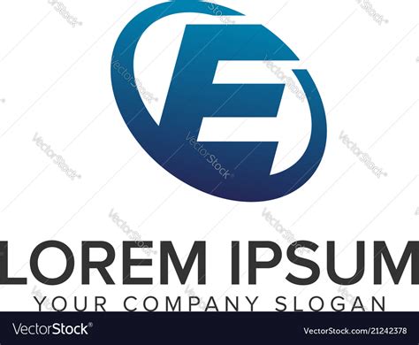 Creative Modern Letter E Logo Design Concept Vector Image
