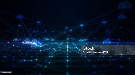 Future Technology Digital Data Network Connection Digital Cloud Computing Cyber Security Digital