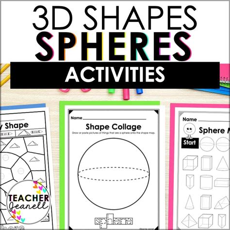 Sphere 3d Shapes Worksheets Shape Recognition Teacher Jeanell