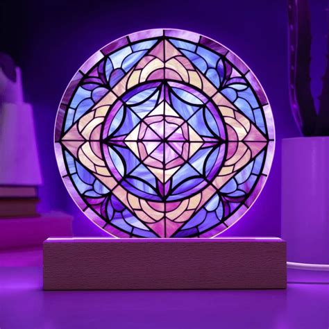 Narcotics Anonymous Symbol Faux Stained Glass Circle Acrylic Plaque