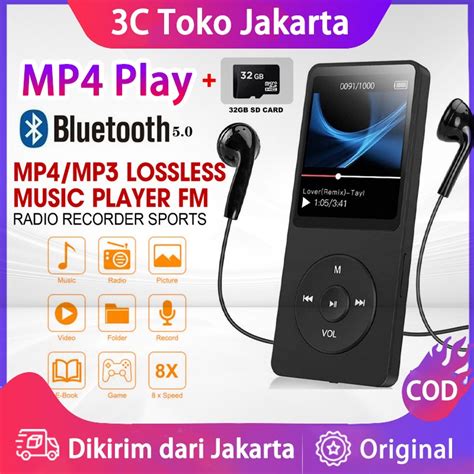 Jual MP4 Player Bluetooth MP3 Mini Player Bluetooth MP3 Bluetooth Speaker Free 32GB Card USB