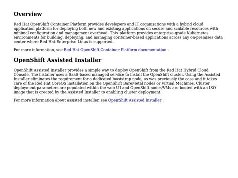 Red Hat Openshift Overview Red Hat Openshift On Vmware Vsphere Infrastructure With Dell
