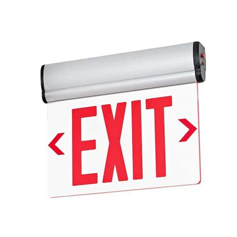 EKIEUDL AC 120 277V Red Exit Signs Hardwired Emergency Exit Lights LED Edge Lit Exit Sign