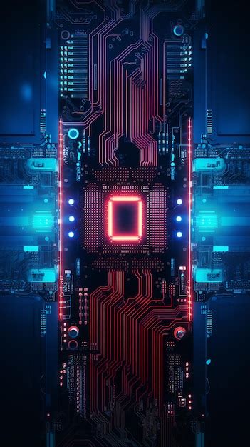 Premium Ai Image Server Central Integrated Microchip Circuit Board