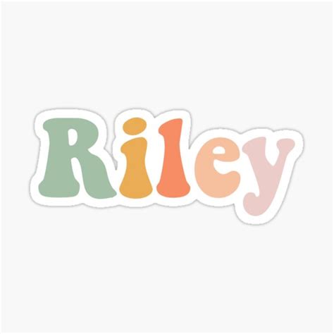 Riley Name Bubble Letters Sticker For Sale By Victoriatu Redbubble