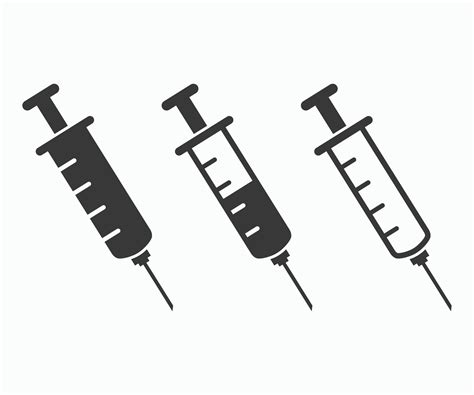 Vector Medical Syringe Icon Set Syringe Icon Vector 26510662 Vector