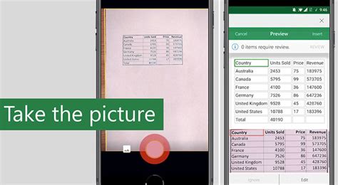 Microsoft Excel App Insert Data From Picture Tech Goes Live