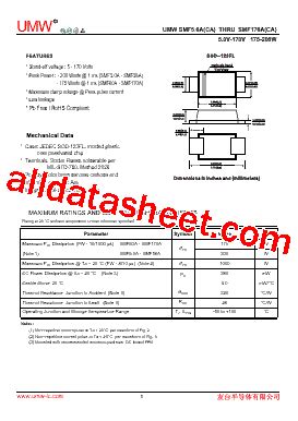 SMF A V Datasheet PDF Guangdong Youtai Semiconductor Co Ltd