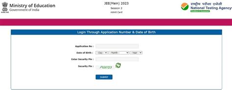 JEE Main Session 2 Admit Card 2023 Hall Ticket Released Jeemain Nta Nic In