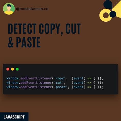 Javascript Detect Copy Cut Paste Mustafa Ateş UZUN Blog